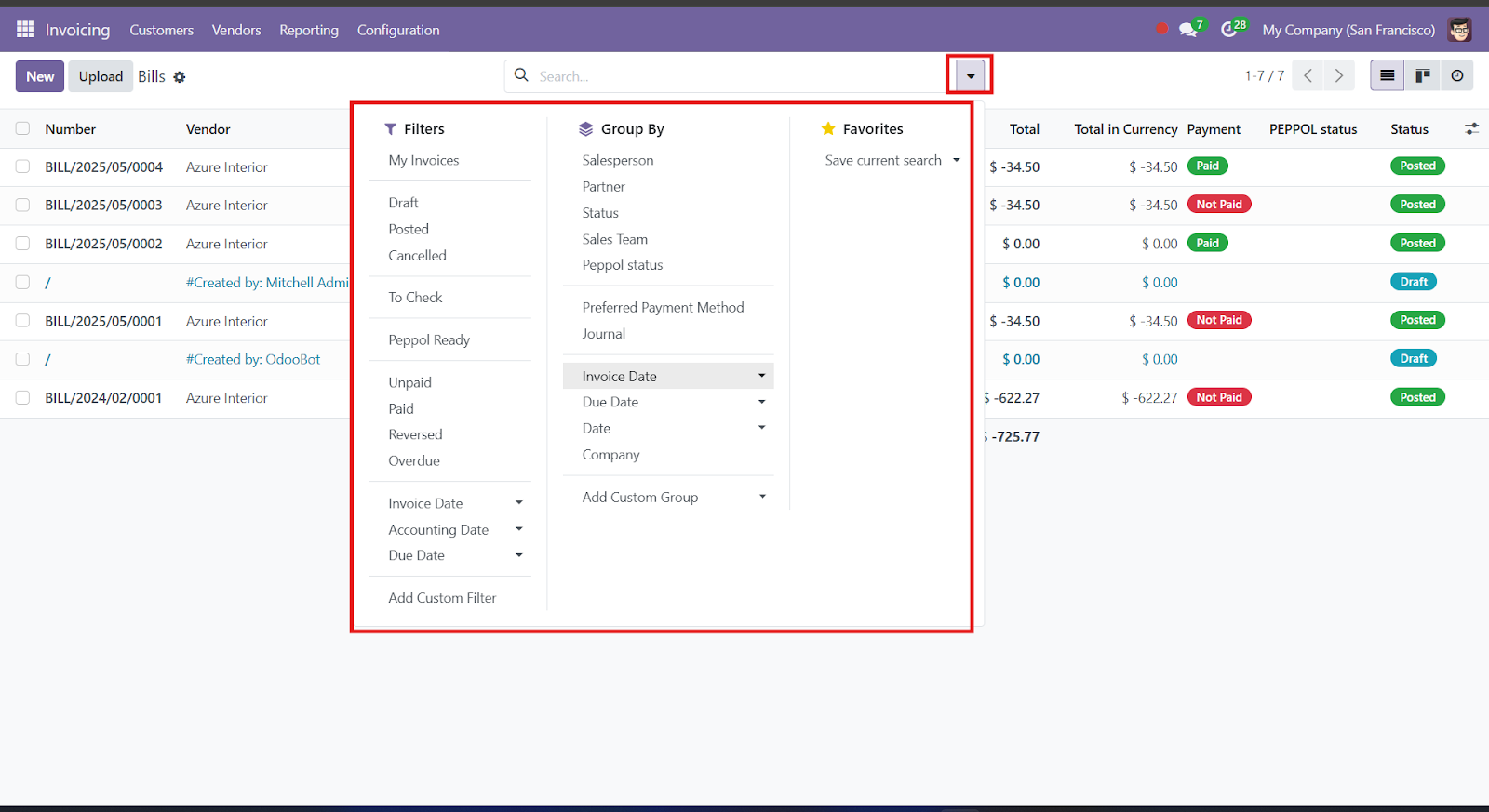 How to Create and Manage Vendor Bills in Odoo? - Odiware Technologies