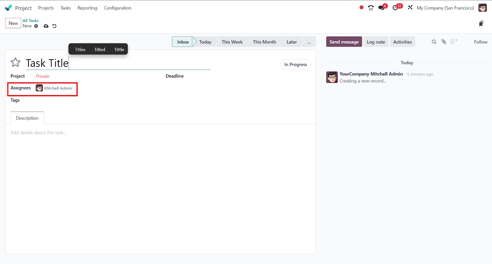 How to Assign and Track Tasks in Odoo Project Management - Odiware ...