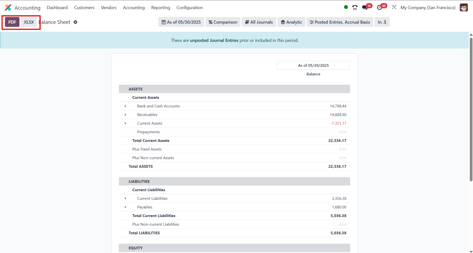 How to Generate Financial Reports in Odoo - Odiware Technologies