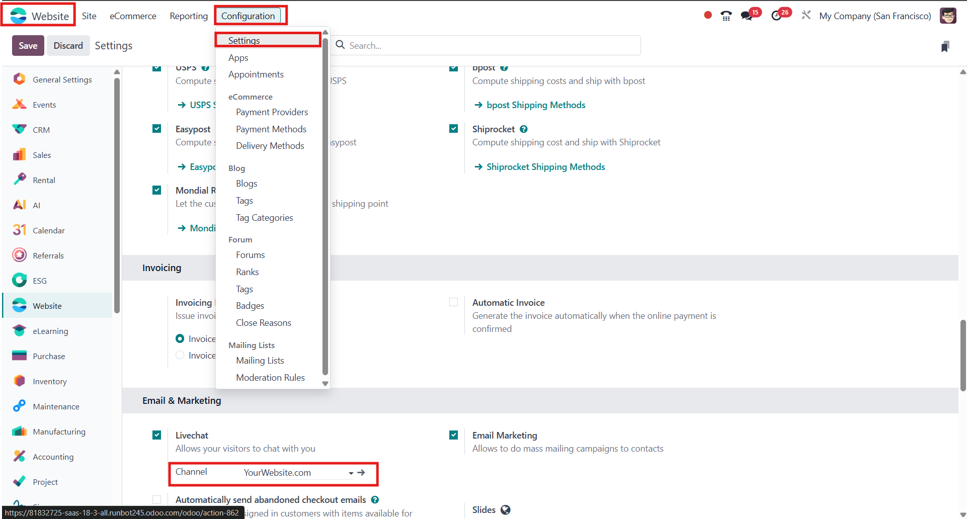 How to Set Up Live Chat on Your Website Using Odoo? - Odiware Technologies