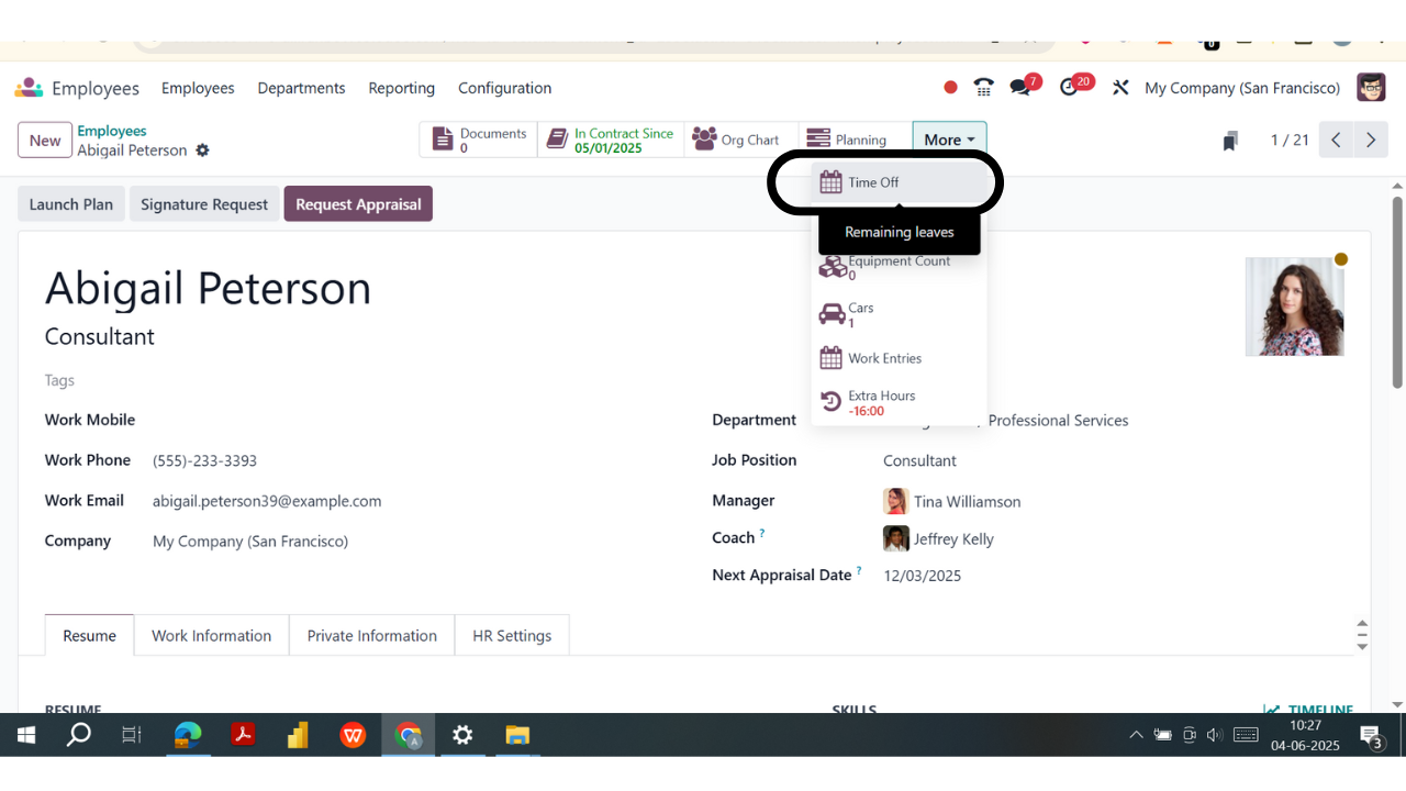 How to Apply for Leave (Time Off) in Odoo HRMS - Odiware Technologies