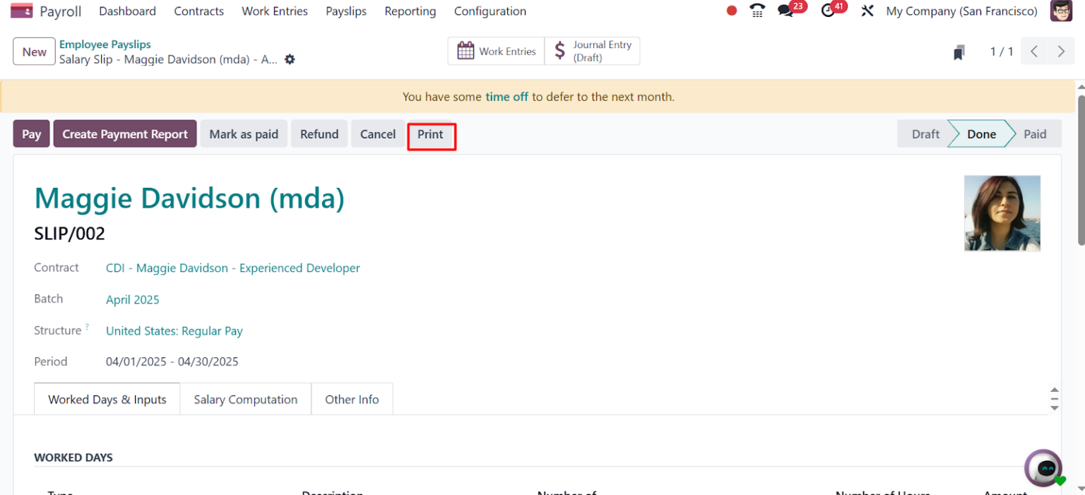 How to View and Download My Payslips in Odoo 18 - Odiware Technologies