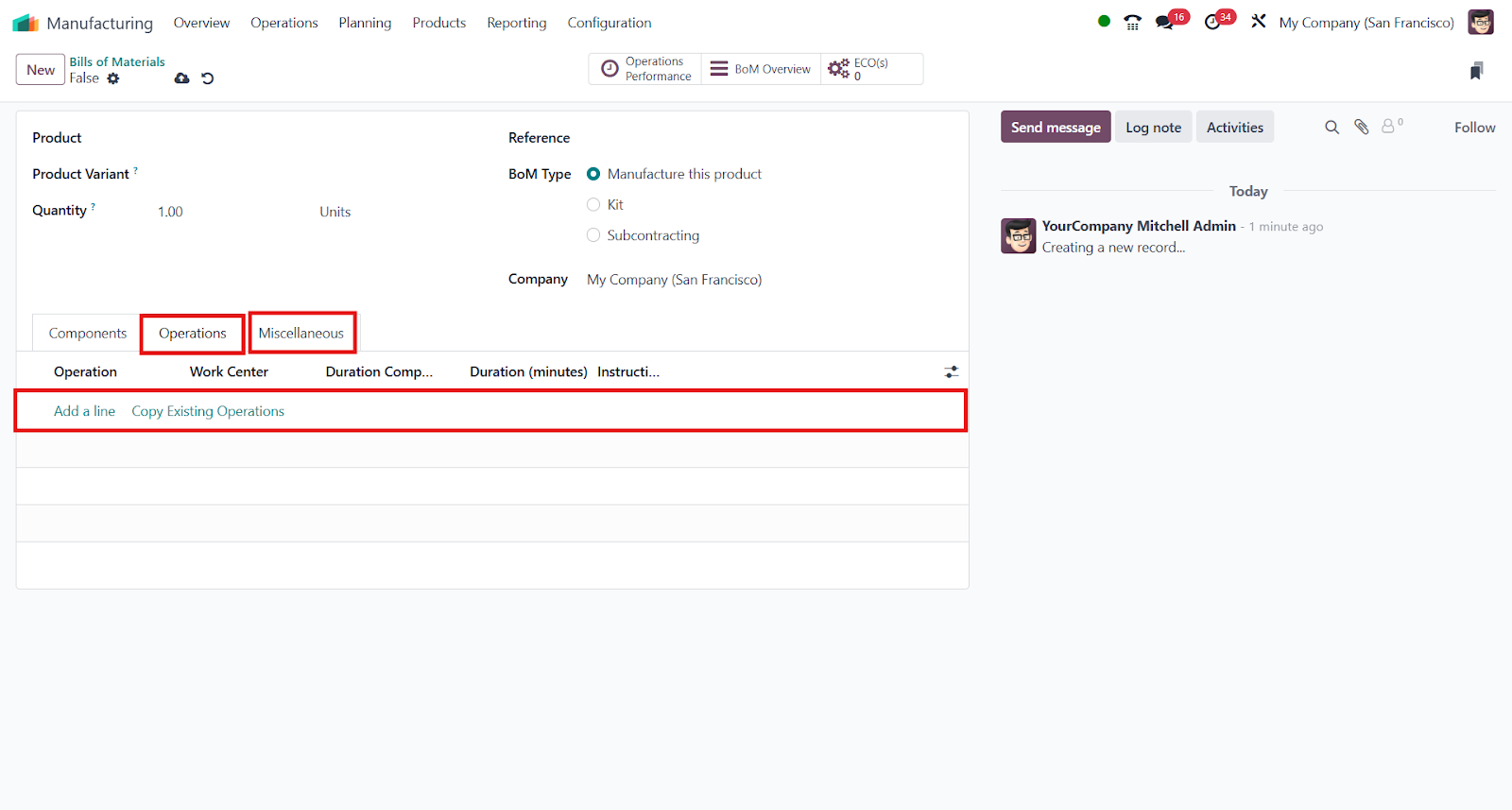 How to Create BOMs in Odoo - Odiware Technologies