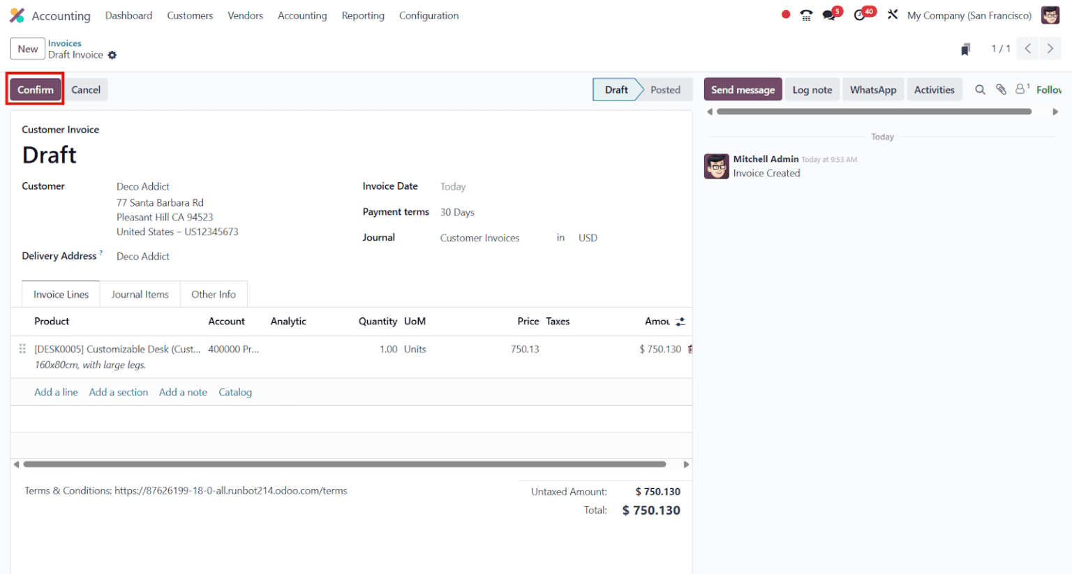 How to Create Customer Invoices in Odoo 18 - Odiware Technologies