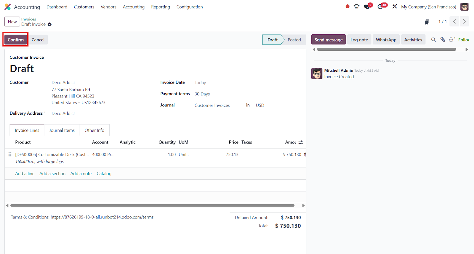How to Create Customer Invoices in Odoo 18 - Odiware Technologies